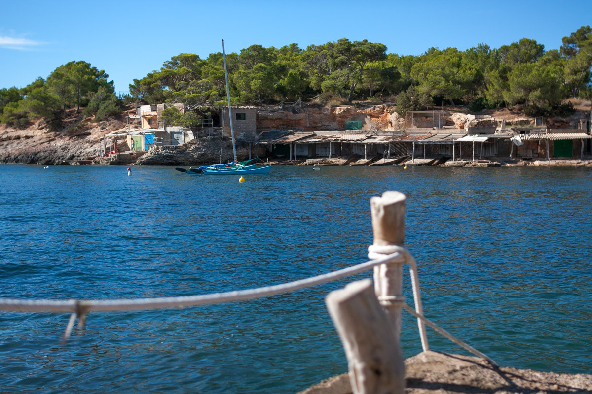 Boathouses, the home of the llaüt (traditional fishing boat ...